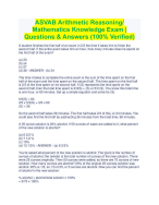 ASVAB: Arithmetic Reasoning | Questions & Answers 2025 (100% Correct) - DocMerit