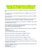 Boeing 787 KSV 2025 Review Test || All Questions & Answers (100% ...
