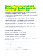 Chemistry Thermodynamics Multiple Choice Exam || Complete Questions ...