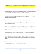 USOC Module 7 Exam with 100% Verified Answers - DocMerit