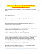 CCNA 1 v7.0 Modules 4 - 7: Ethernet Concepts Exam with Verified Answers ...