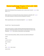 Mastering Biology Chapter 6 Test with 100% Verified Answers - DocMerit