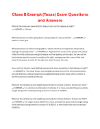 Class B Exam: Basic water TCEQ Practice Questions and Answers - DocMerit