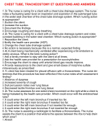 CHEST TUBE, TRACHEOSTOMY ET QUESTIONS AND ANSWERS - DocMerit