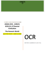 2024-OCR_ J199/21 GCSE (9–1) Classical Civilisation The Homeric World ...