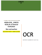 2024-OCR_ J199/23 GCSE (9–1) Classical Civilisation War and warfare ...