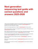 Next generation sequencing test guide with correct questions and ...