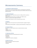 Detailed Microeconomics Summary with Real-World Examples and Practice ...