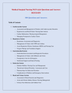 Medical Surgical Nursing NGN Style Questions and Answers - DocMerit