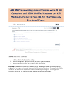 Real Exam for ATI RN Pharmacology with NGN 2025 | All 70 Questions + Verified ATI Approved ...