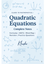 Class 10 Maths – Quadratic Equations Full Chapter Notes | Formulas ...