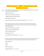 Edith Jacobson - VSIM - Pre-Questions with Verified Answers - DocMerit
