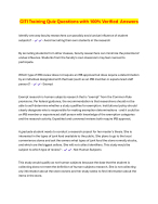 CITI Training Quiz Questions with 100% Verified Answers - DocMerit