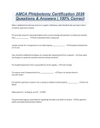 AMCA Phlebotomy Certification 2026 Questions and Answers | 100% Correct ...