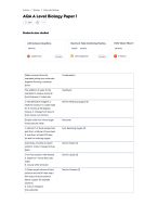 AQA A Level Biology Paper 1 QUESTIONS AND ANSWERS - DocMerit
