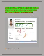 WEEK 3 I-HUMAN CASE: 45-YEAR-OLD FEMALE WITH SUDDEN LEFT ARM WEAKNESS ...