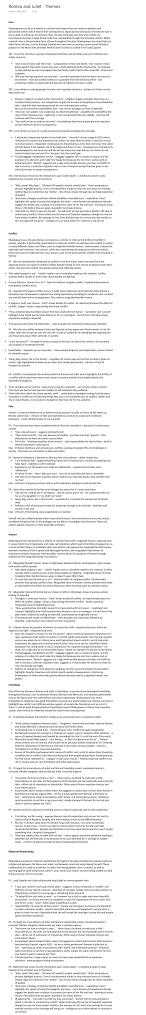 Romeo and Juliet - Essay Plans BUNDLE - Themes and Characters - DocMerit