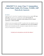 2026–2027 AMMO-64 Class V Exam Guide | DA Form 581, TAMIS and Practice ...