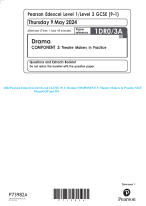 2024 Pearson Edexcel Level 1/Level 2 GCSE (9–1) Drama COMPONENT 3 ...