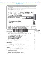 2024 Pearson Edexcel Level 1/Level 2 GCSE (9–1) Mathematics PAPER 1(Non ...