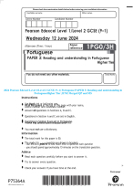 2024 Pearson Edexcel Level 1/Level 2 GCSE (9–1) Portuguese PAPER 3 ...