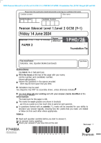 2024 Pearson Edexcel Level 1/Level 2 GCSE (9–1) PHYSICS PAPER 2 ...