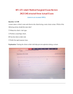 Comprehensive cheat-sheet for Rn Adult Medical Surgical Comprehensive Exam Study - DocMerit