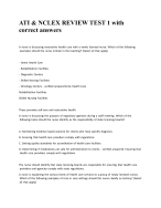 ATI &NCLEX REVIEW TEST - DocMerit