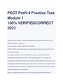 PECT PreK-4 Practice Test: Module 1 100% VERIFIEDCORRECT 2023 - DocMerit