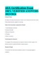 AEA certification exam 100% VERIFIED ANSWERS 2023/2024 - DocMerit