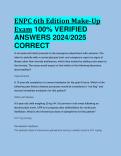 ENPC 6th Edition Make-Up Exam 100% VERIFIED ANSWERS 2024/2025 CORRECT ...