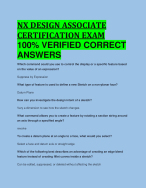 NX DESIGN ASSOCIATE CERTIFICATION EXAM ACTUAL 2024/ NEWEST WITH WELL ...