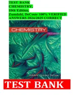 Test Bank for Chemistry, 10th Edition, Steven S. Zumdahl, Susan A ...