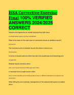 ISSA Corrective Exercise Final 100% VERIFIED ANSWERS 2024/2025 CORRECT ...