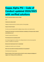 Kappa Alpha PSI – Code of Conduct updated 2024/2025 with verified ...
