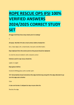 ROPE RESCUE OPS IFSI 100% VERIFIED ANSWERS 2024/2025 CORRECT STUDY SET - DocMerit