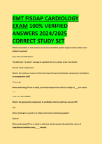 EMT FISDAP CARDIOLOGY EXAM 100% VERIFIED ANSWERS 2024/2025 CORRECT STUDY SET - DocMerit
