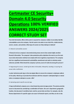 Certmaster CE Security+ Domain 4.0 Security Operations 100% VERIFIED ...