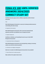 FEMA ICS 100 Final Exam 2025–2026 – Accurate Real Exam Questions and ...