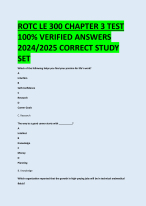 ROTC LE 300 CHAPTER 3 TEST 100% VERIFIED ANSWERS 2024/2025 CORRECT ...