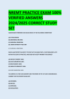 NREMT PRACTICE EXAM 100% VERIFIED ANSWERS 2024/2025 CORRECT STUDY SET ...