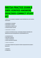 NBSTSA PRACTICE EXAM B 100% VERIFIED ANSWERS 2024/2025 CORRECT STUDY ...