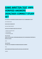 EAWS WRITTEN TEST 100% VERIFIED ANSWERS 2024/2025 CORRECT STUDY SET ...
