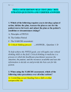 PHTLS 10TH EDITION SELF-TEST (2024 / 2025) UPDATED QUESTIONS AND ...