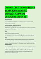 CLG 006 Certifying Officer Legislation (COL) Training Exam Questions ...
