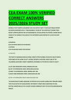 CEA EXAM 100% VERIFIED CORRECT ANSWERS 2025/2026 STUDY SET - DocMerit
