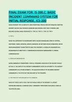 FINAL EXAM FOR: IS-200.C: BASIC INCIDENT COMMAND SYSTEM FOR INITIAL ...