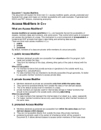 C++ access modifiers + code public, private,protected programming - DocMerit