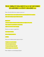 WGU D096 Fundamentals of Diverse Learners – Ultimate Bundle Package ...