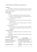 Strategic Human Resource Management (SHRM) Complete Study Guide with ...